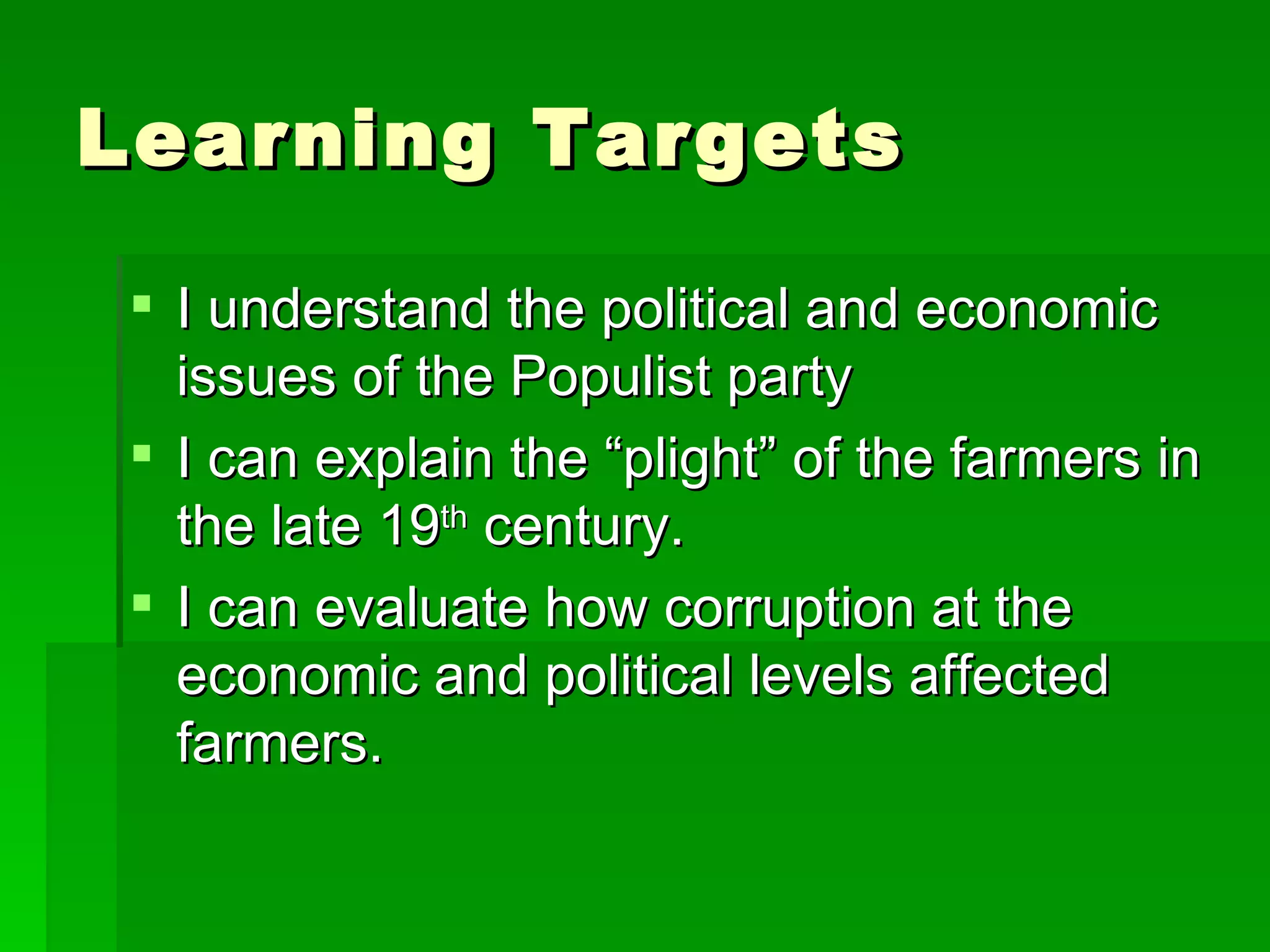 The grange movement and populism | PPT