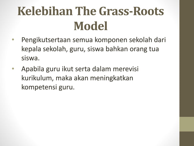 The Grass-Roots Model | PPTX