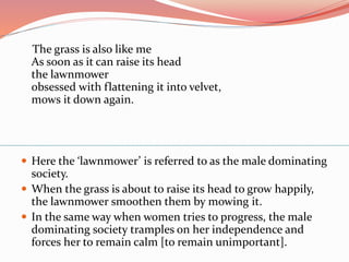 The grass is really like me- Poem | PPTX