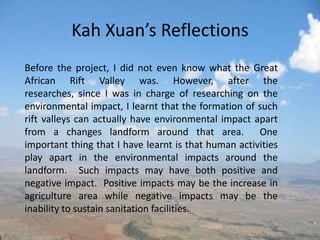 The great african rift valley (IHE project) | PPTX