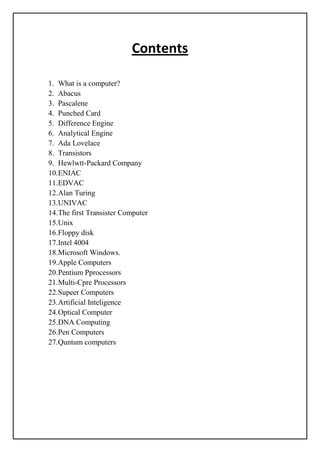 History of Computer | DOCX