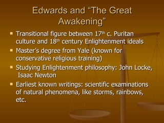 Jonathan Edwards and "The Great Awakening" | PPTX