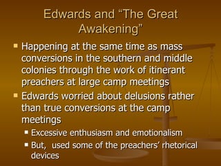 Jonathan Edwards and "The Great Awakening" | PPTX