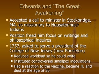 Jonathan Edwards and "The Great Awakening" | PPTX