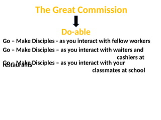 The Great Commission presentation and explanation | PPTX