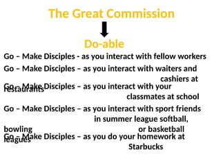 The Great Commission presentation and explanation | PPTX