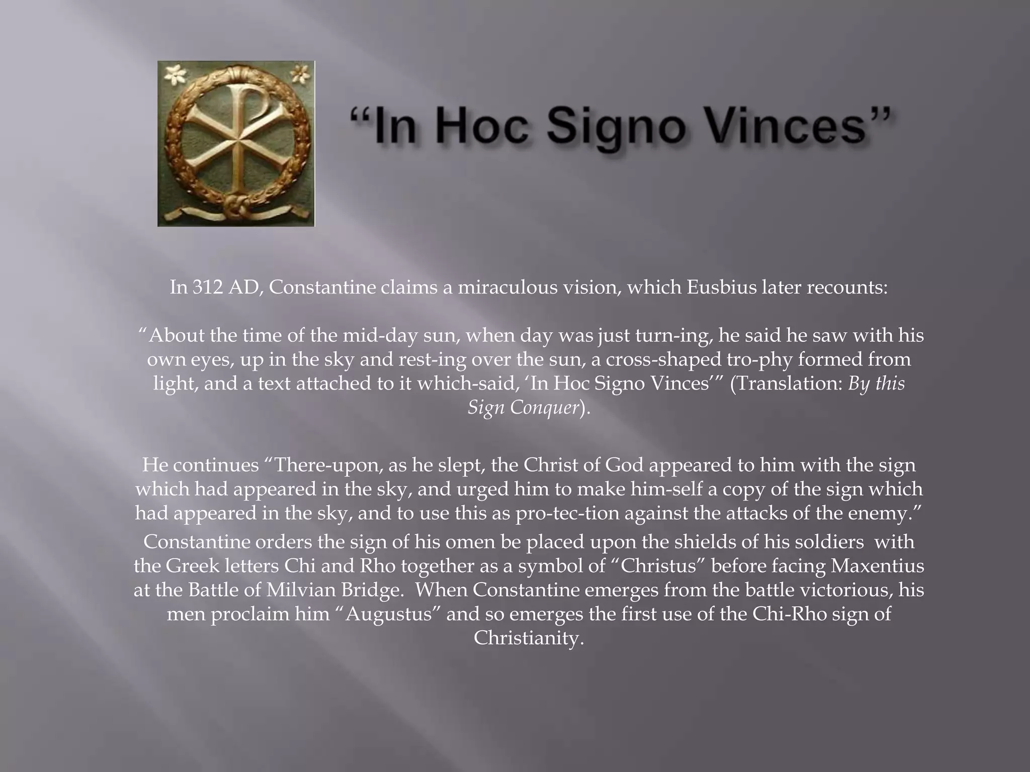 Constantine: The Great Conversion | PPT