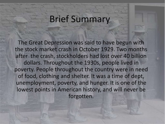 The Great Depression | PPT