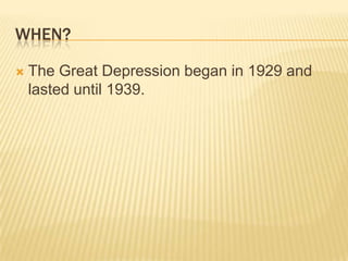 The great depression | PPT