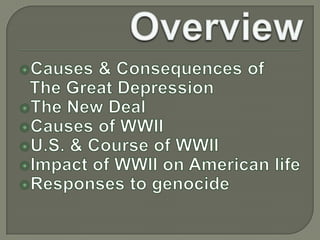 The Great Depression & WWII | PPTX