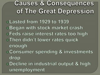 The Great Depression & WWII | PPTX