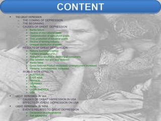 The great depression | PPTX