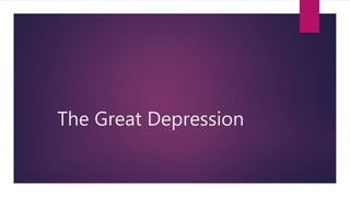 The great depression | PPTX