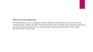 The great depression | PPTX