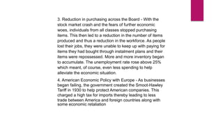 Reduction In Purchasing Across The Board The Great Depression