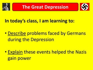 Hitler and Nazi Germany - The Great Depression | PPTX