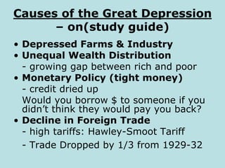 The great depression 2 | PPTX