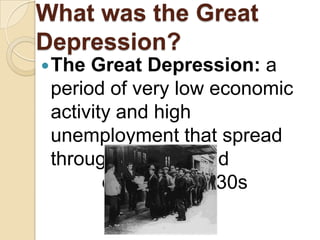 The great depression part 1 | PPTX