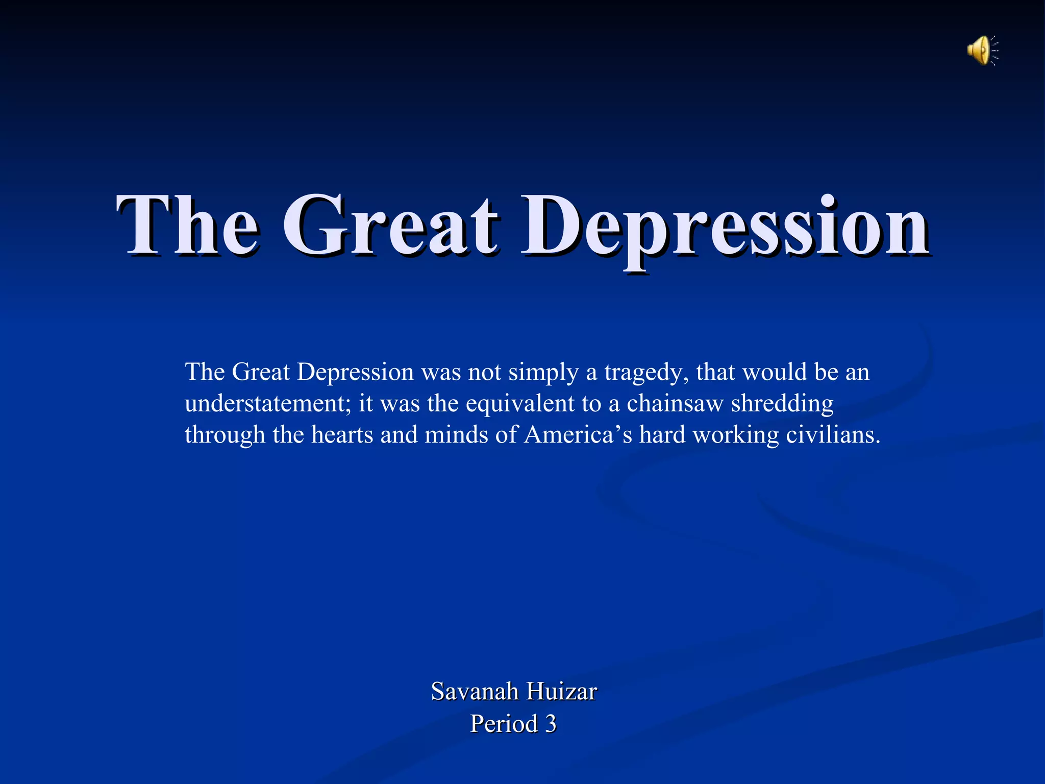 The Great Depression | PPT | Economy | Business and Finance