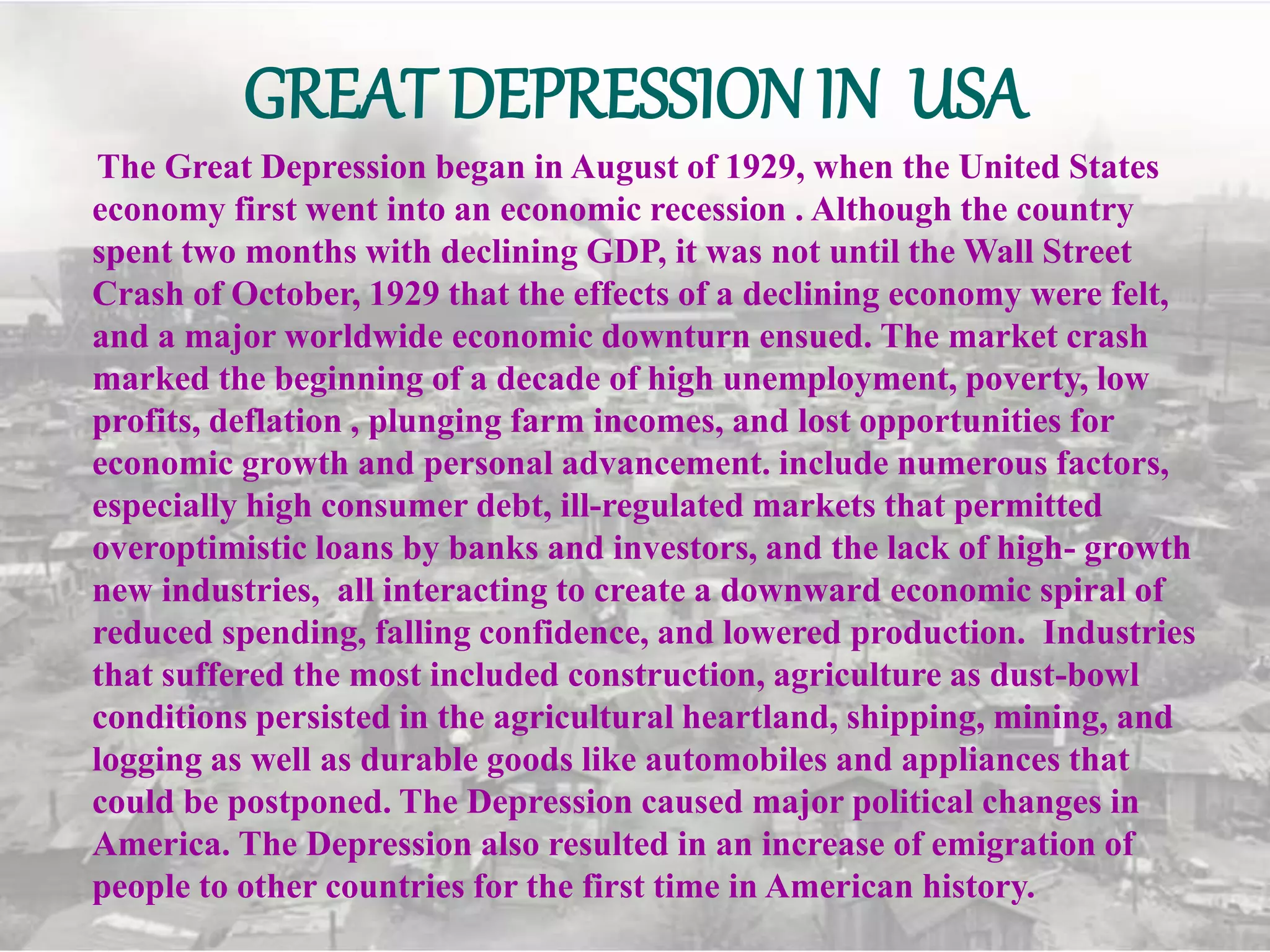 The Great Depression | PPTX