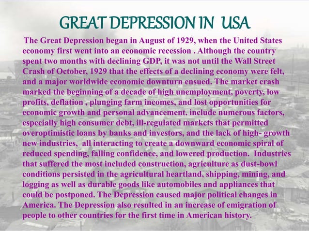 The Great Depression | PPTX