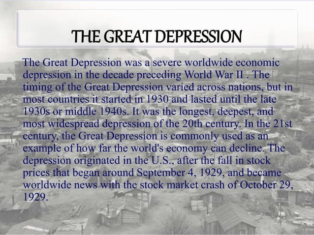 The Great Depression | PPTX