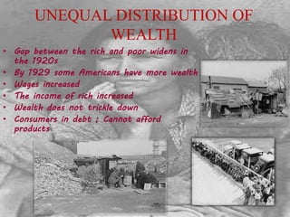 Uneven Distribution Of Income 1920s