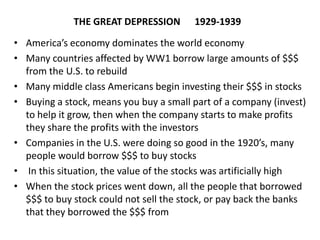 The great depression 1929 1939 | PPTX