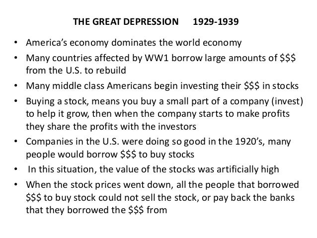 The great depression 1929 1939