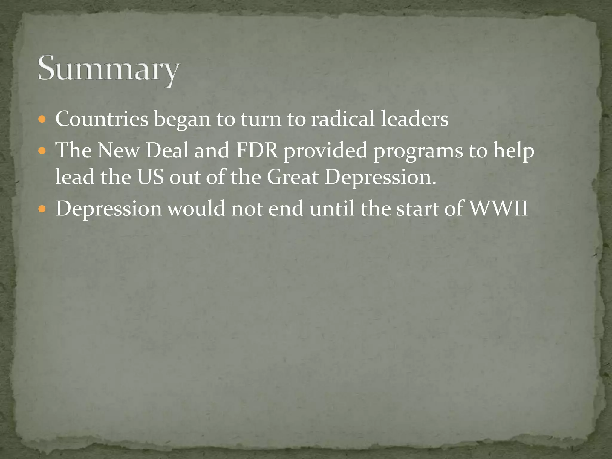 The Great Depression 2 | PPT