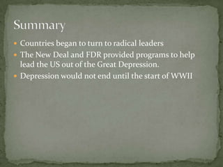The Great Depression 2 | PPT