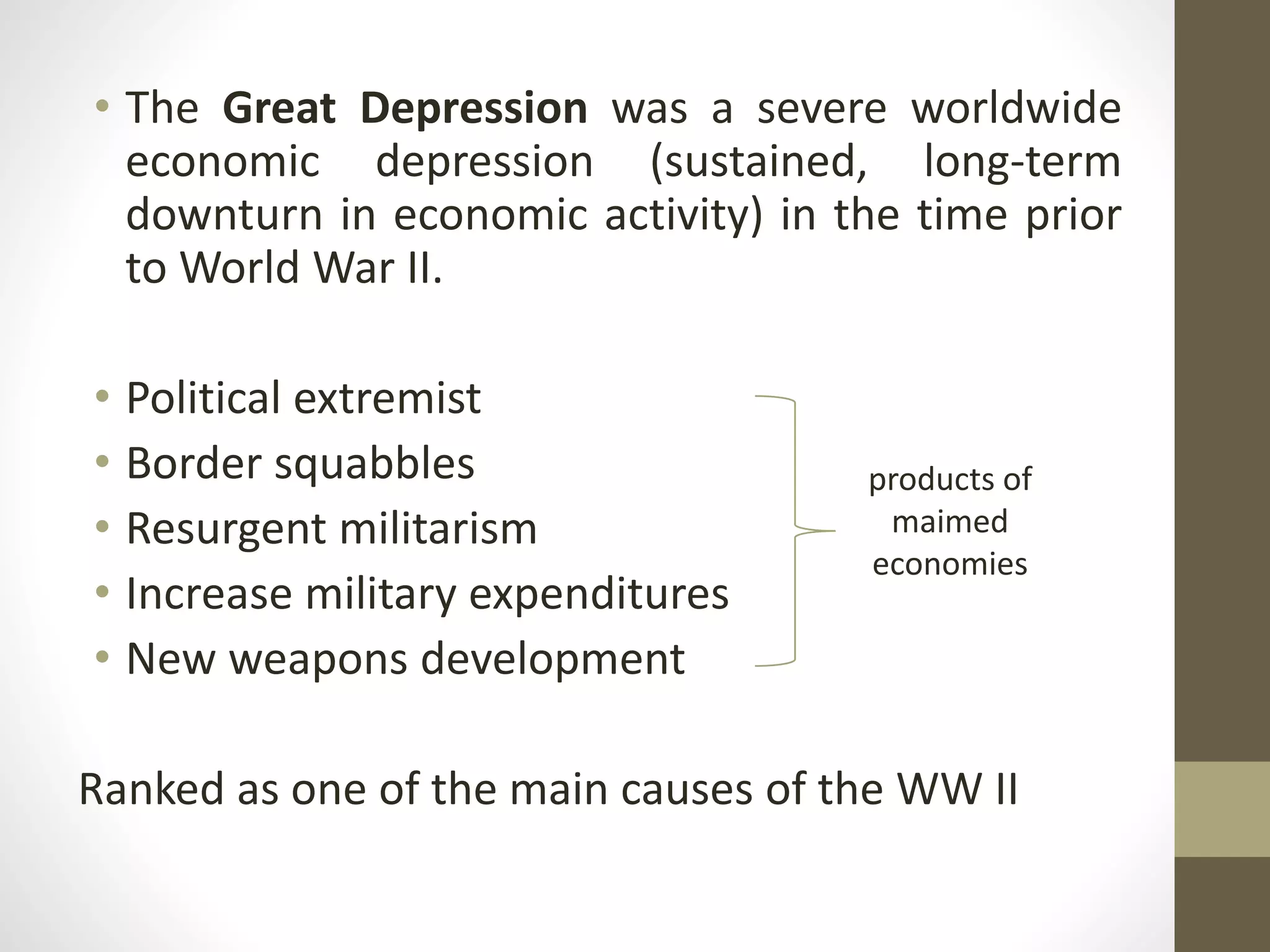 The great depression and growing isolationism | PPTX | Death, Injury ...