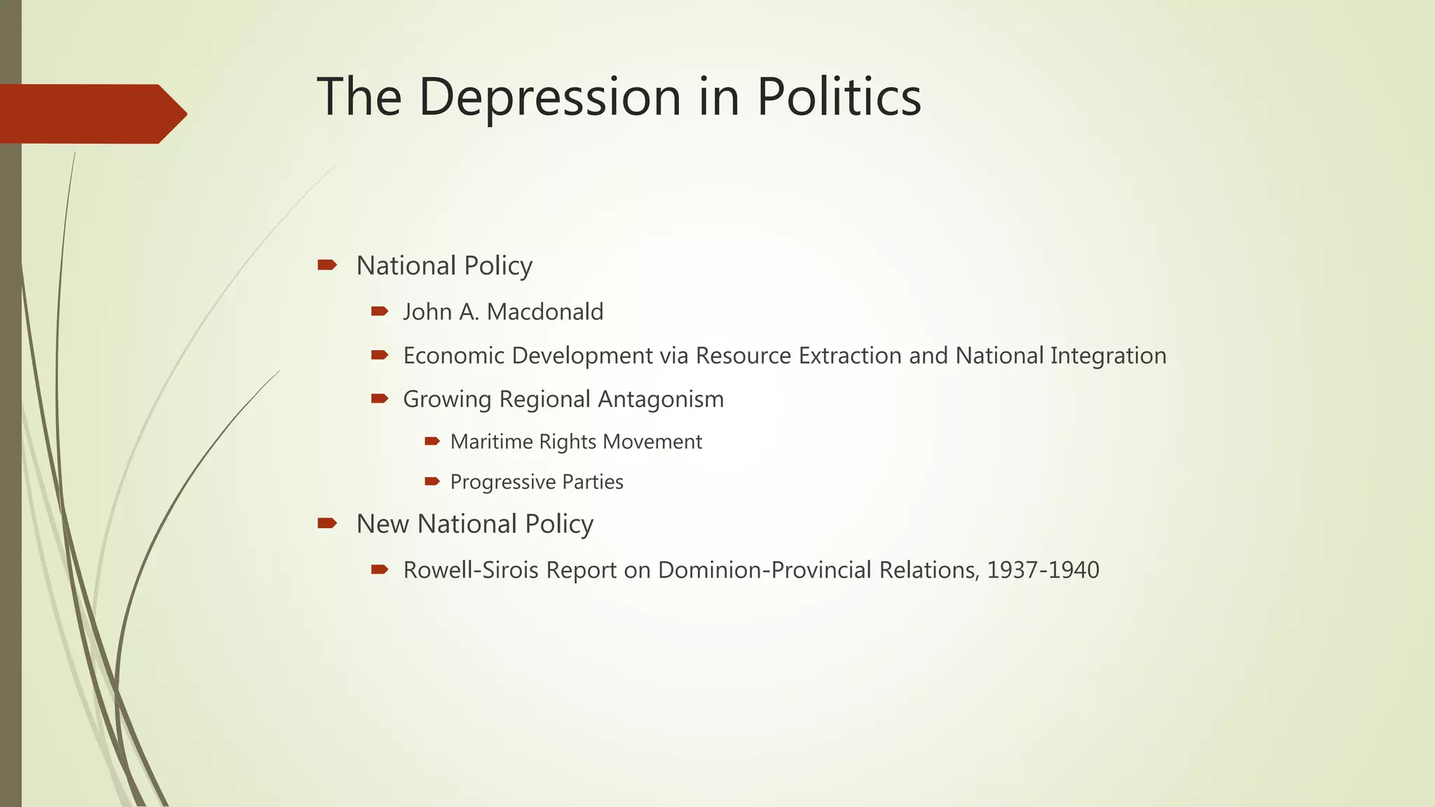 IBMA 2016 - Dr. B Payne - The Great Depression in Canada | PPT