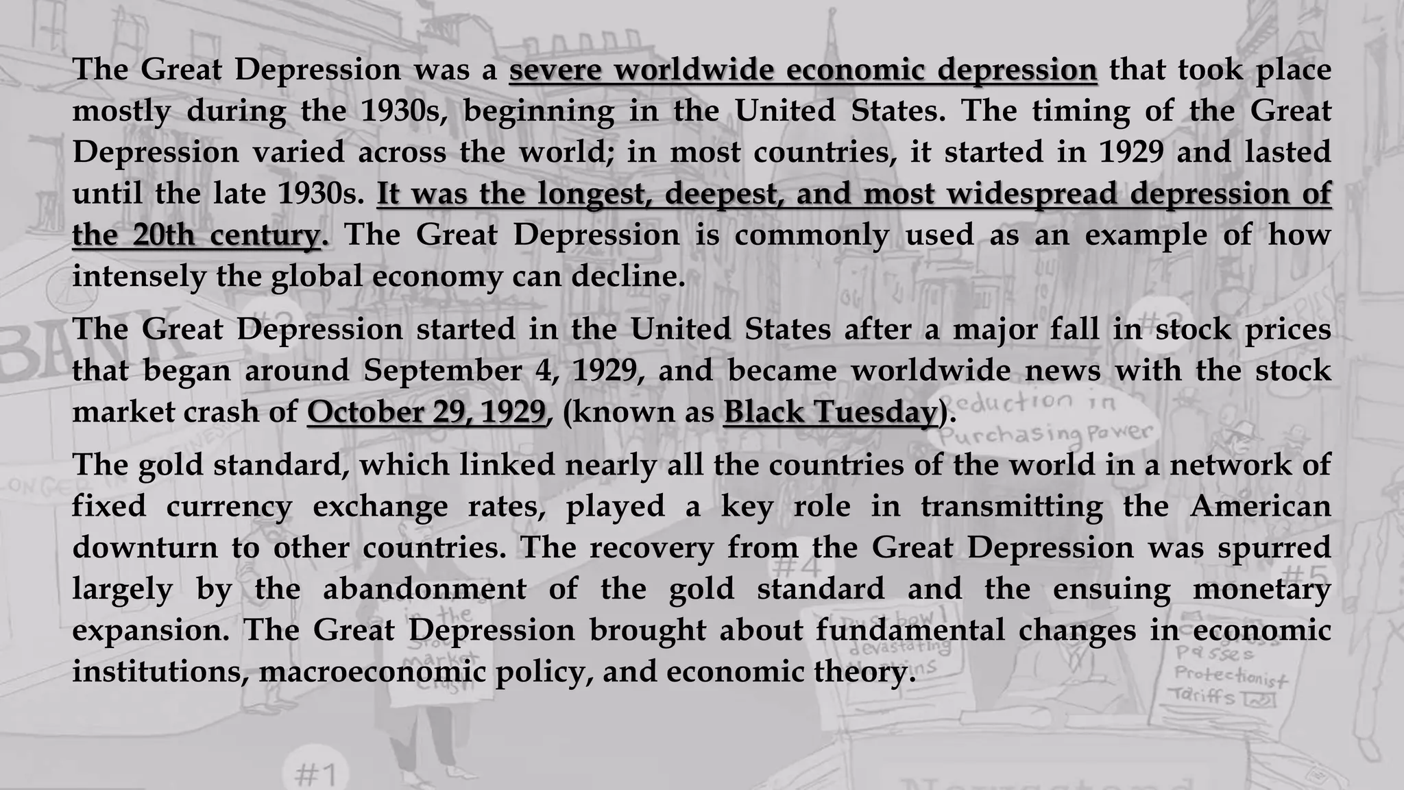 THE GREAT DEPRESSION OF 1929 | PPTX