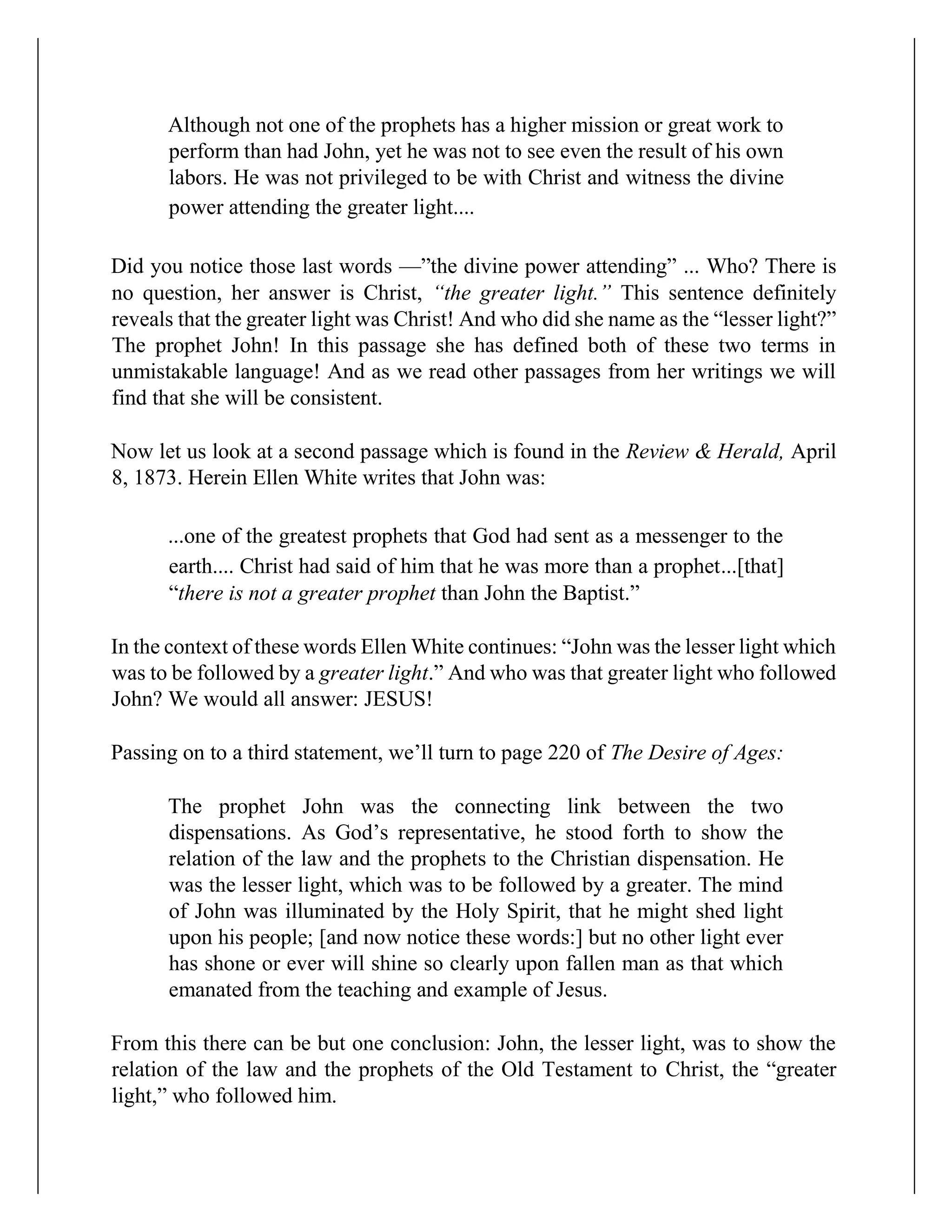 The Greater and Lesser light (The Holy Bible or The Spirit of Prophecy ...