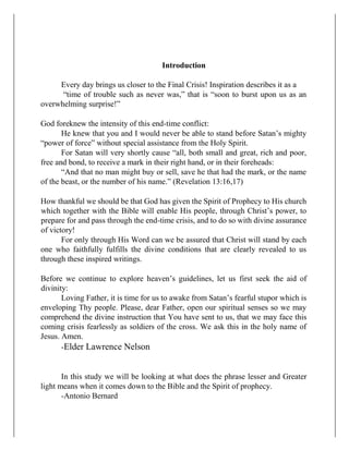 The Greater and Lesser light (The Holy Bible or The Spirit of Prophecy ...