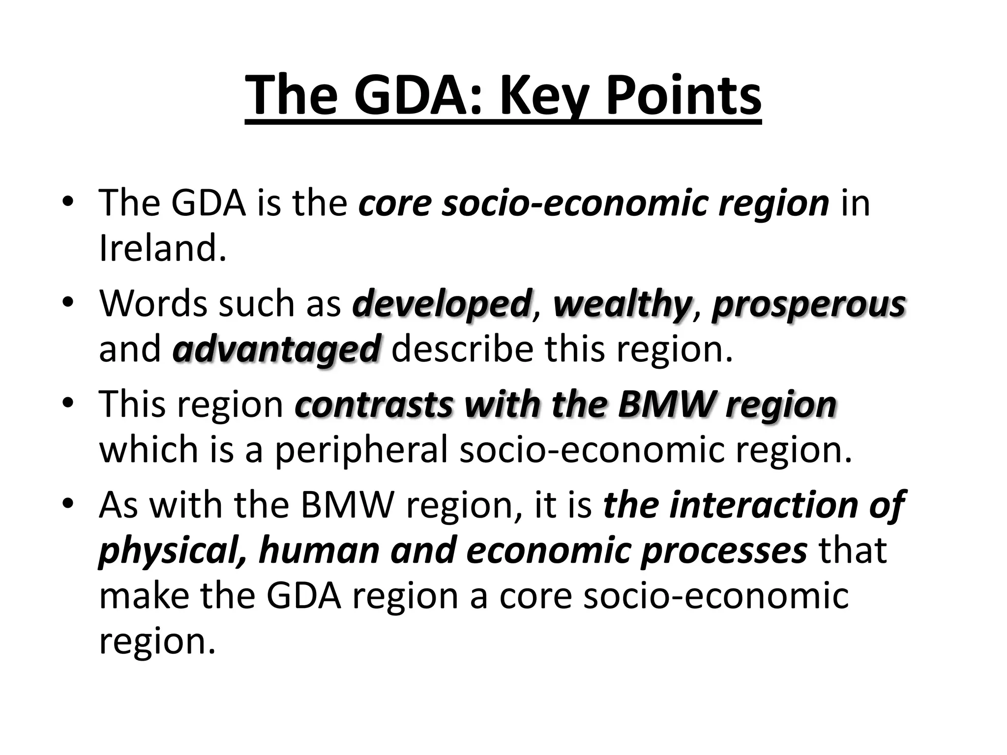 The Greater Dublin Area (GDA region) | PPTX