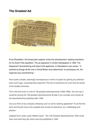 The greatest ad | PDF