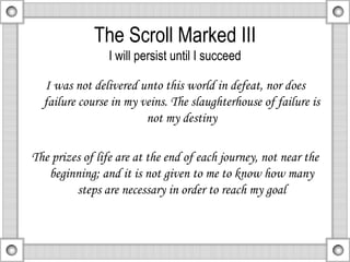 The Greatest Salesman by OG MANDINO | PPT