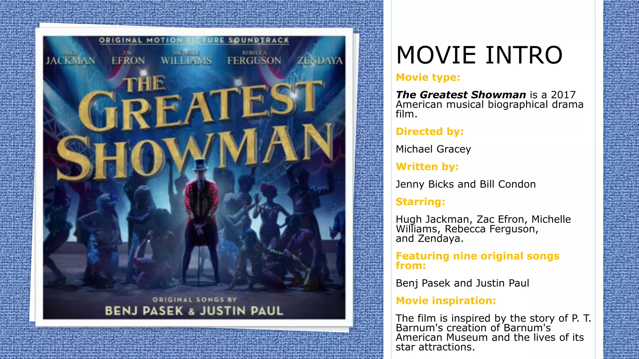 The Greatest Showman | PPTX