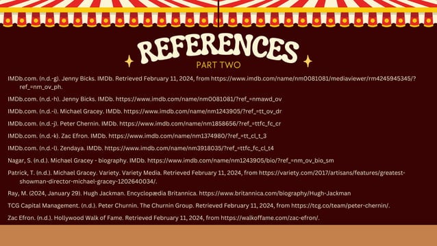 The Greatest Showman - Project Summary Slideshow | PDF