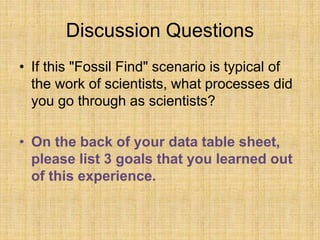 The great fossil find! | PPTX | Geology | Science