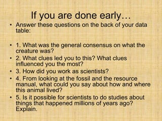 The great fossil find! | PPTX | Geology | Science