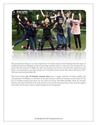 Treasure Hunt in London | PDF