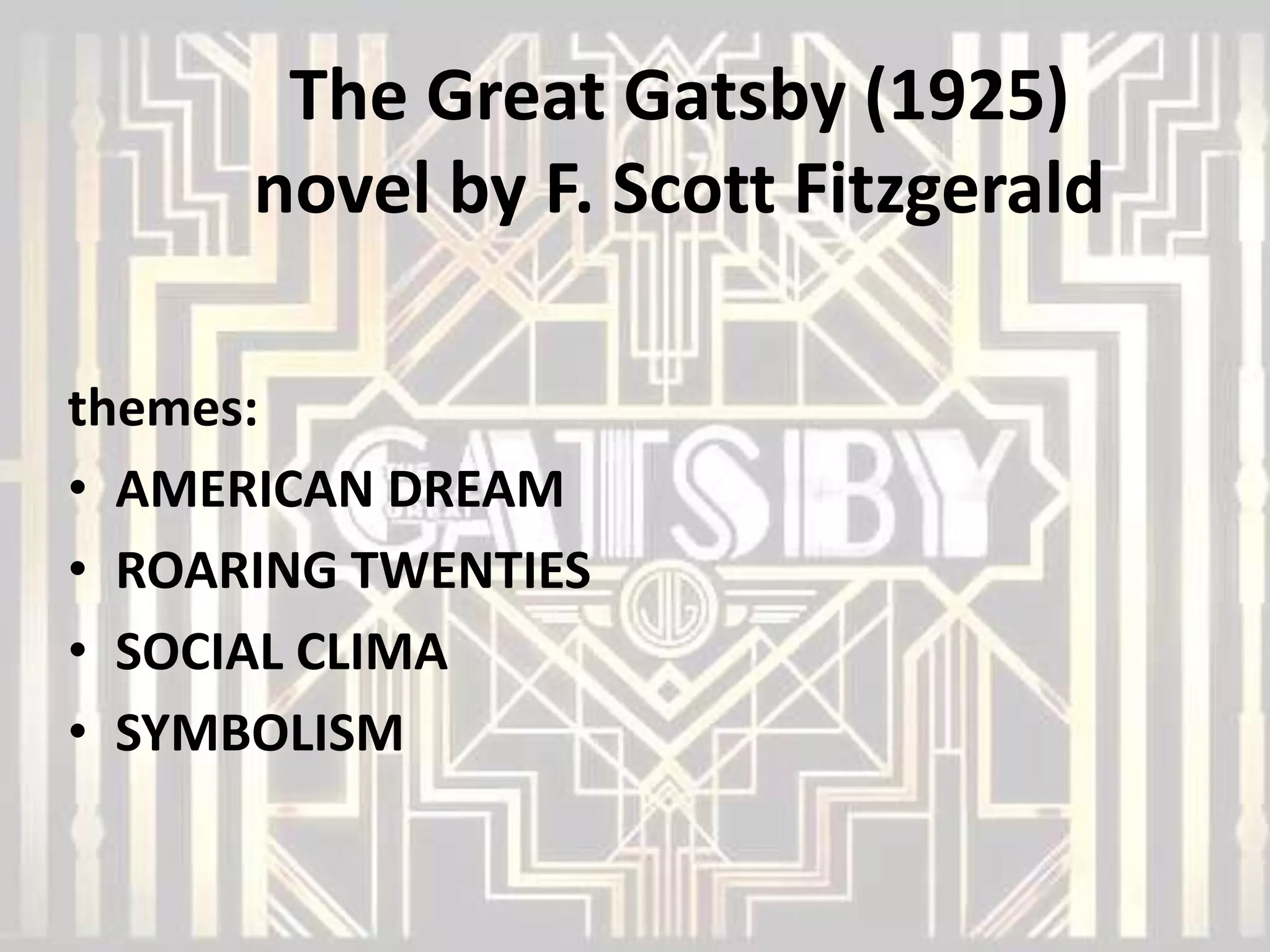 The great gatsby | PPTX