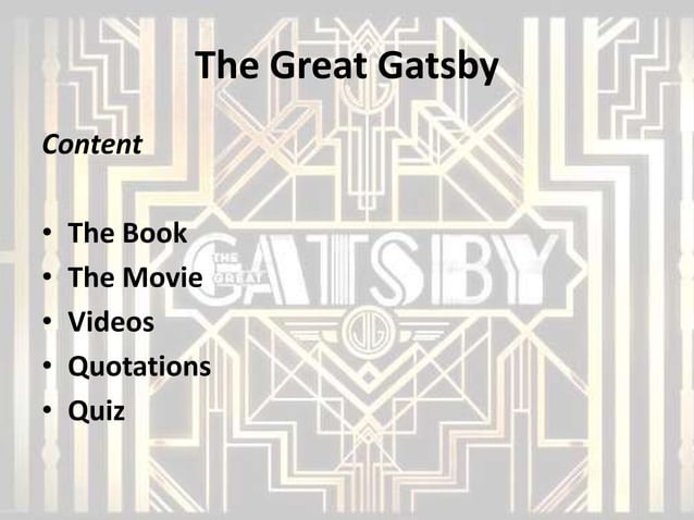 The great gatsby | PPTX