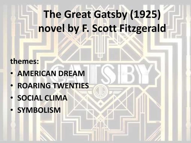 The great gatsby | PPTX