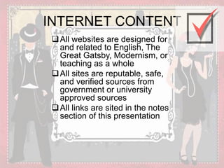 McCormack, Amanda, Modernism and The Great Gatsby | PPTX | Secondary ...