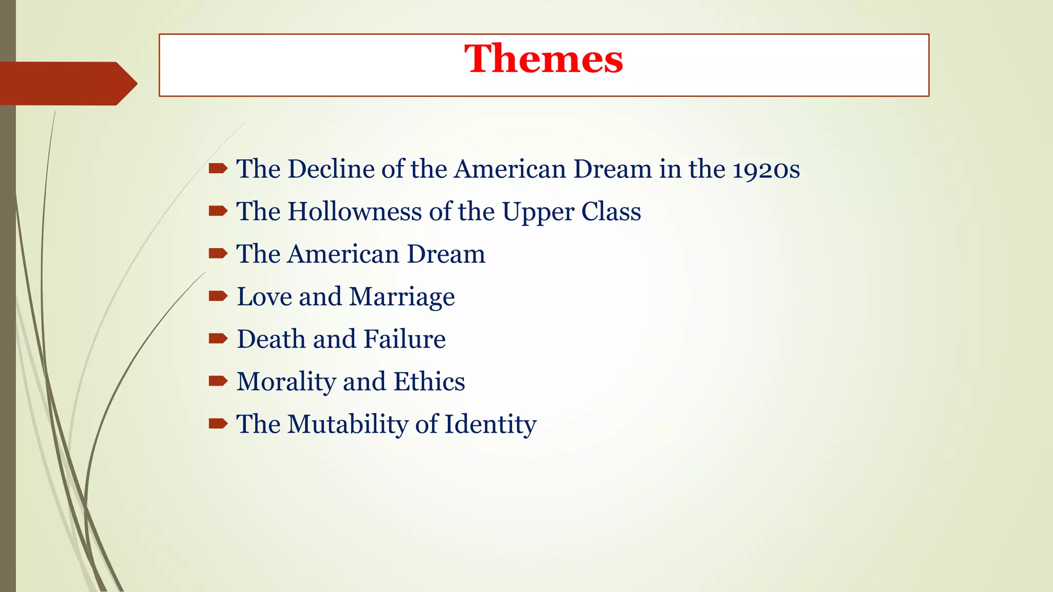 The great gatsby | PPTX