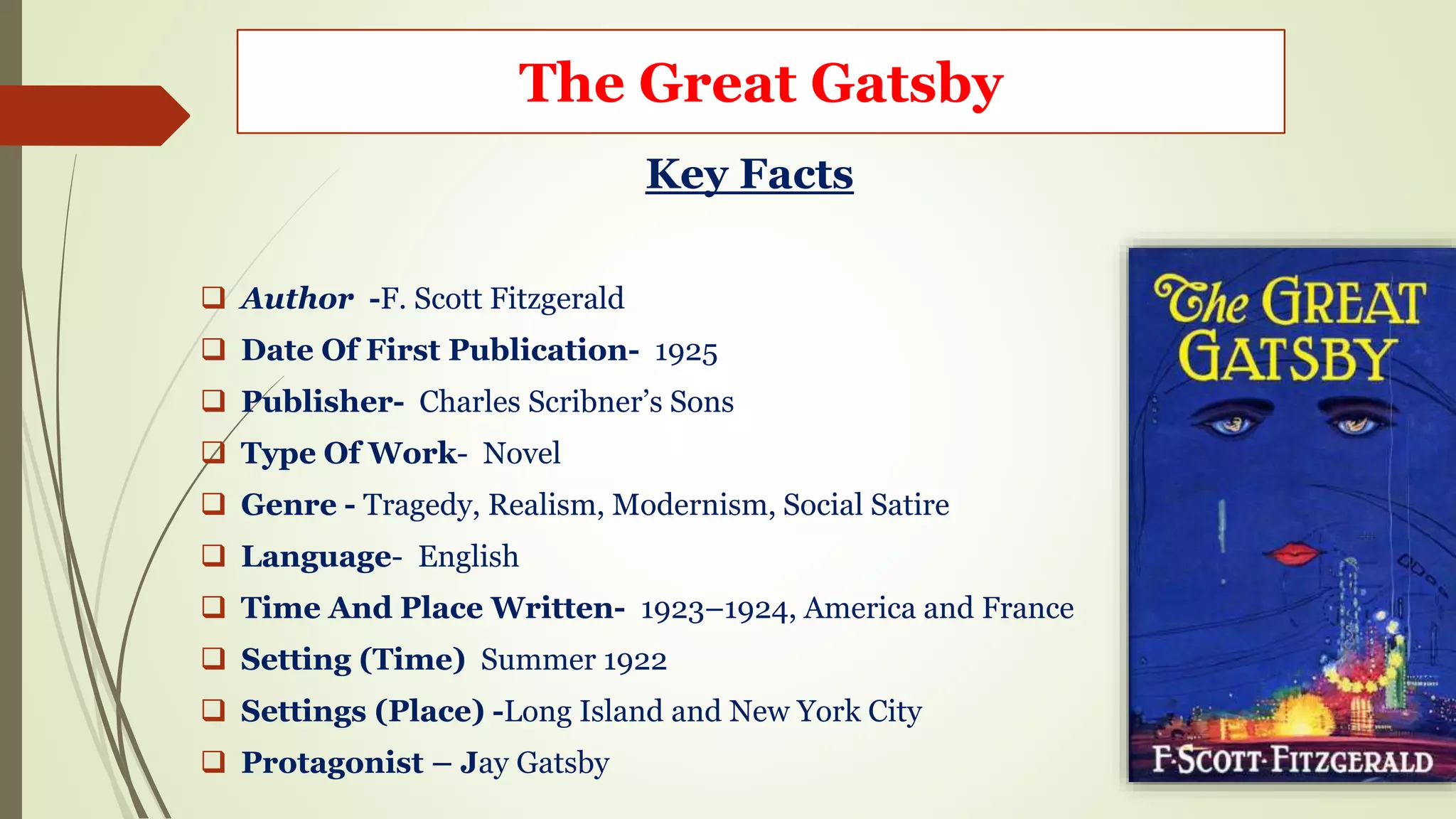 The great gatsby | PPTX